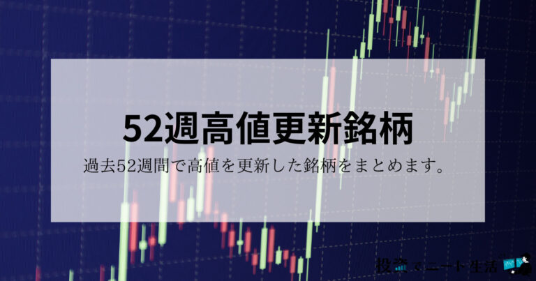 52週高値更新銘柄 (2026/06/24) - InvestorTAT