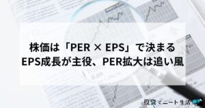 株価は「PER × EPS」で決まる：EPS成長が主役、PER拡大は追い風 - InvestorTAT